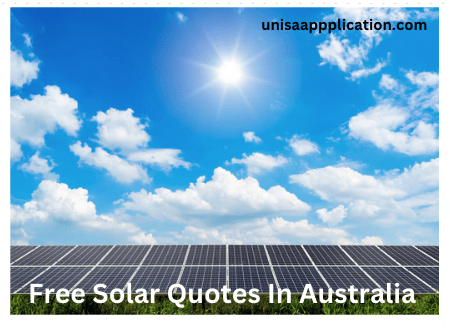 Free Solar Quotes In Australia - UNISA Application 2026