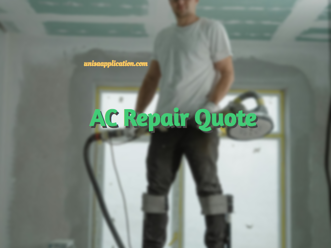AC Repair Quote - UNISA Application 2026